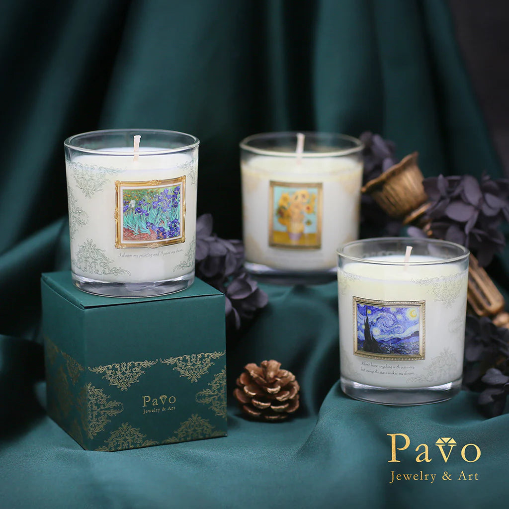 Van Gogh's "The Starry Night" Signature Classic Candle – Pavo Jewelry & Art